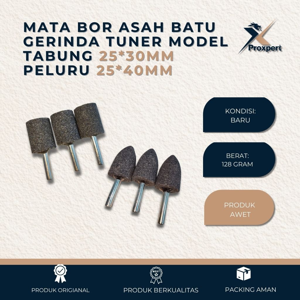 Jual ProXpert Mata Bor Asah Batu Gerinda Tuner Model Tabung 25*30MM ...