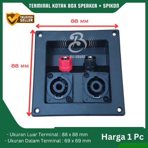 Jual TERMINAL KOTAK BOX SPEAKER + SPIKON HITAM MERAH BERKUALITAS TINGGI ...