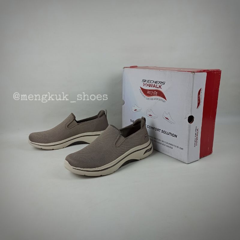 Jual Skechers Go Walk Arch Fit 2.0 MELODIOUS sz 45 TAUPE Original 100% ...