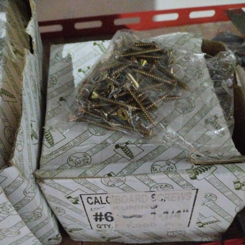 Jual Lion Sekrup Calciboard / sekrup calcy #6 x 1-1/4 (3 cm) (isi 150 ...