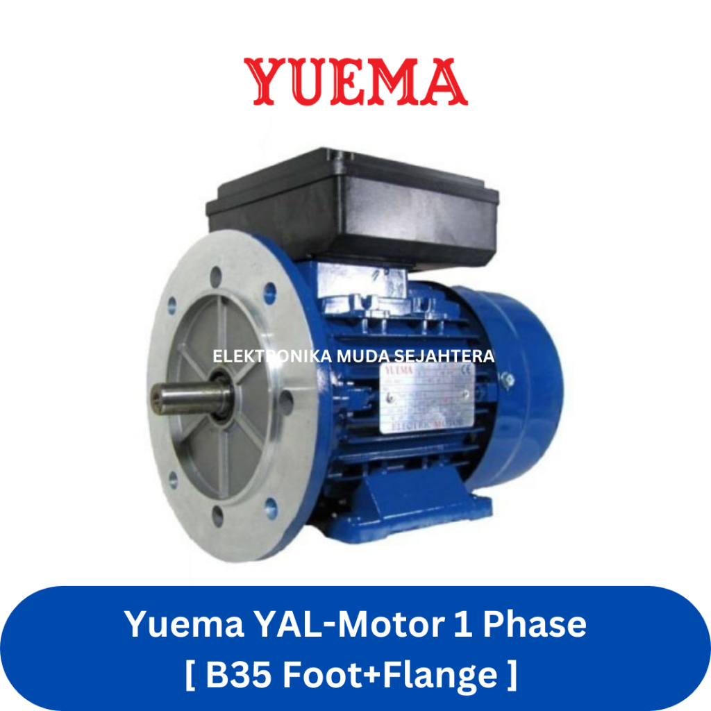 Jual YUEMA Electric Motor 1Phase 1.5KW / 2HP 220V/240V B35 Foot+Flange ...