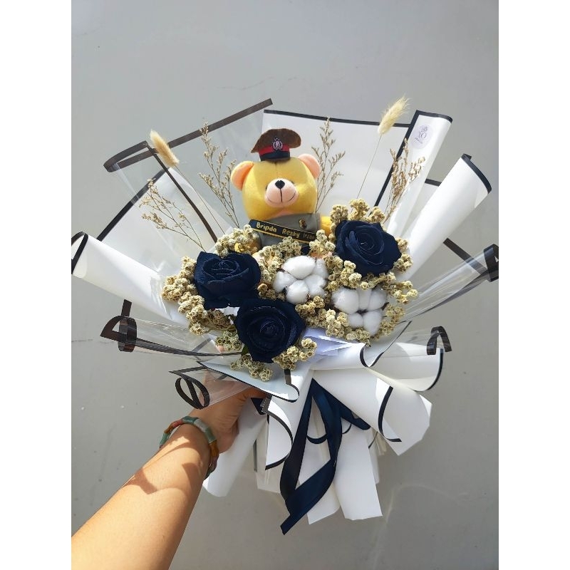 Jual Buket boneka profesi polisi, brimob, TNI AD, AU, AL, baju dinas ...