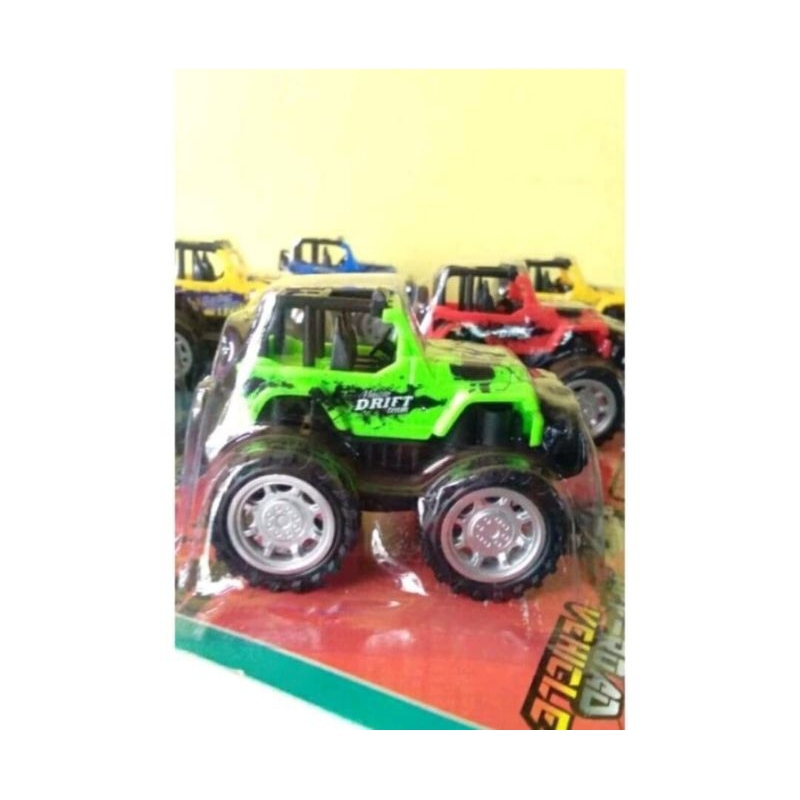 Jual Mainan anak diecast mobil Jeep offroad pullback roda besar keren ...