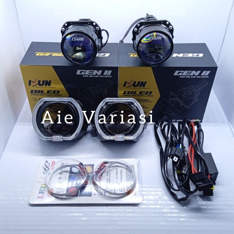 Jual PAKET KOMPLIT HEADLAMP PROJECTOR BILED 2,5 INCH 3 INCH ISUN GEN 2 ...