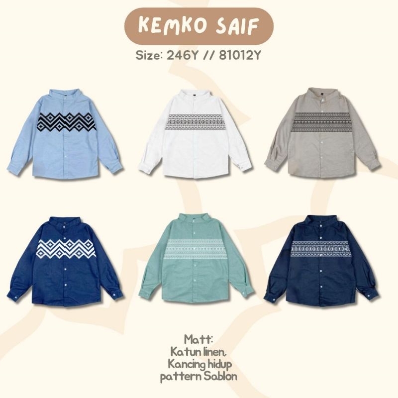 Jual KEMKO SAIF lengan panjang usia 3-8 tahun | Shopee Indonesia