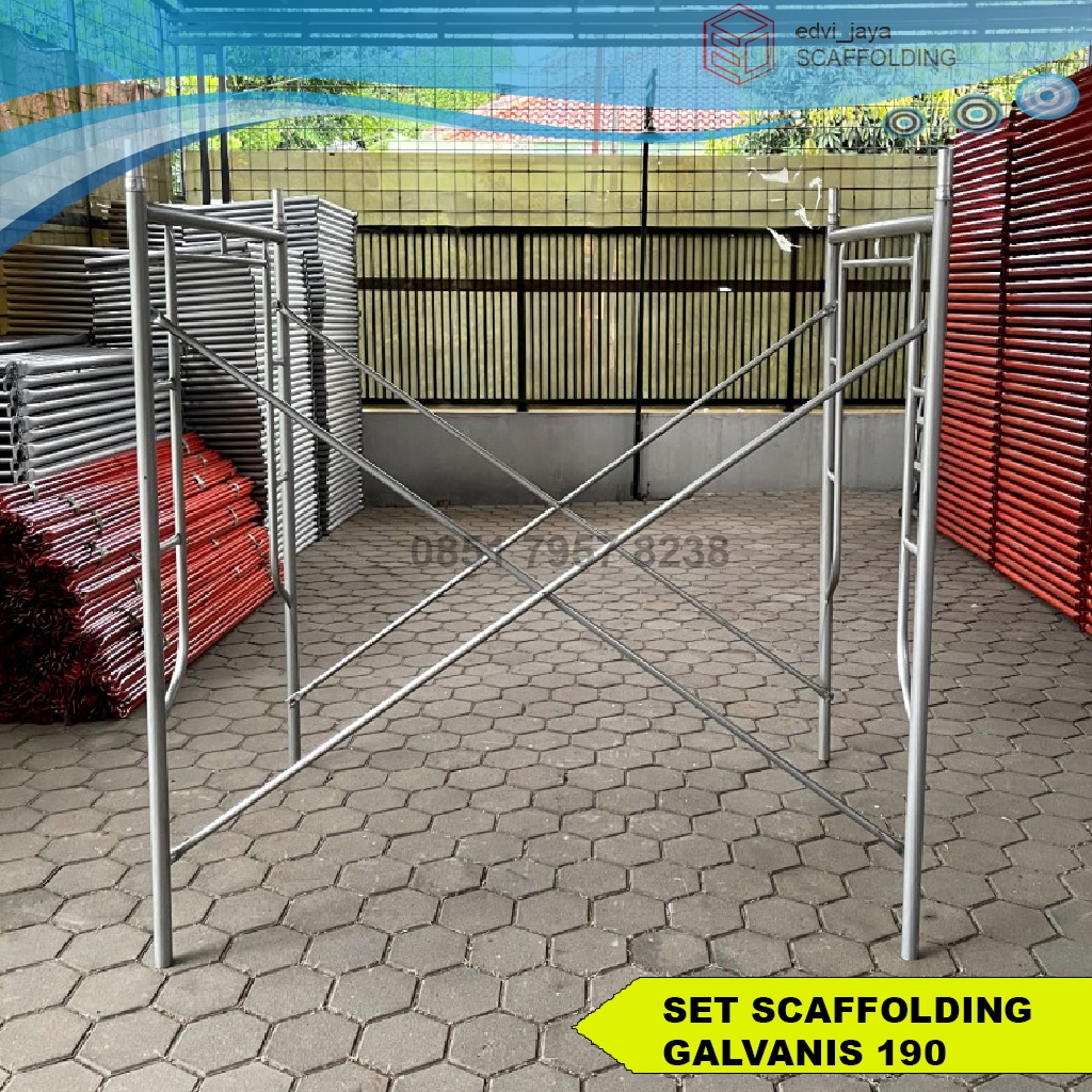 Jual SET STEGER - SCAFFOLDING TINGGI 190 MAIN FRAME 190 GALVANIS - BARU ...