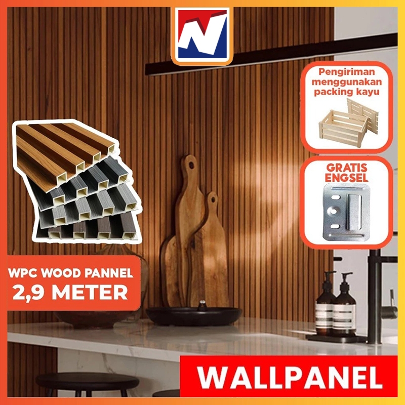 Jual IN - WALL WPC WOOD PANEL WALLPANEL WPC PVC KAYU DINDING UKURAN ...