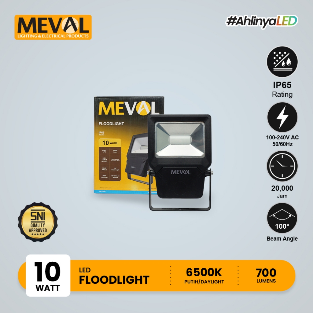 Jual MEVAL Lampu Sorot LED Classic Flood Light IP65 - Putih | Shopee ...
