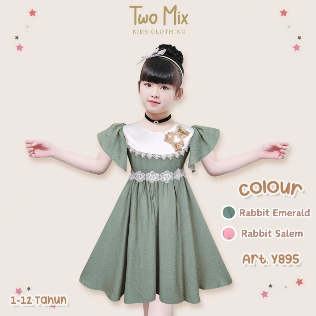 Jual Two Mix - Baju Dress Anak Perempuan - Gaun Anak Cewek 5-12 Tahun ...