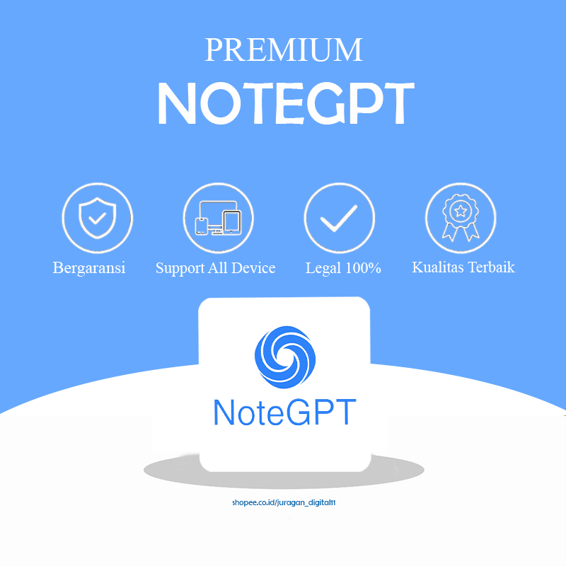Jual NOTEGPT AI PREMIUM 30 HARI PRIVATE | Shopee Indonesia