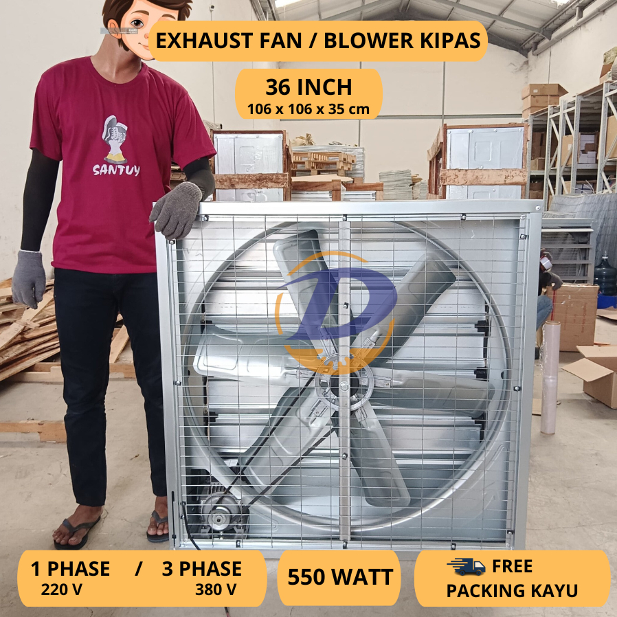 Jual Blower Kipas Exhaust Fan 36 inch untuk Kandang Ayam close house ...