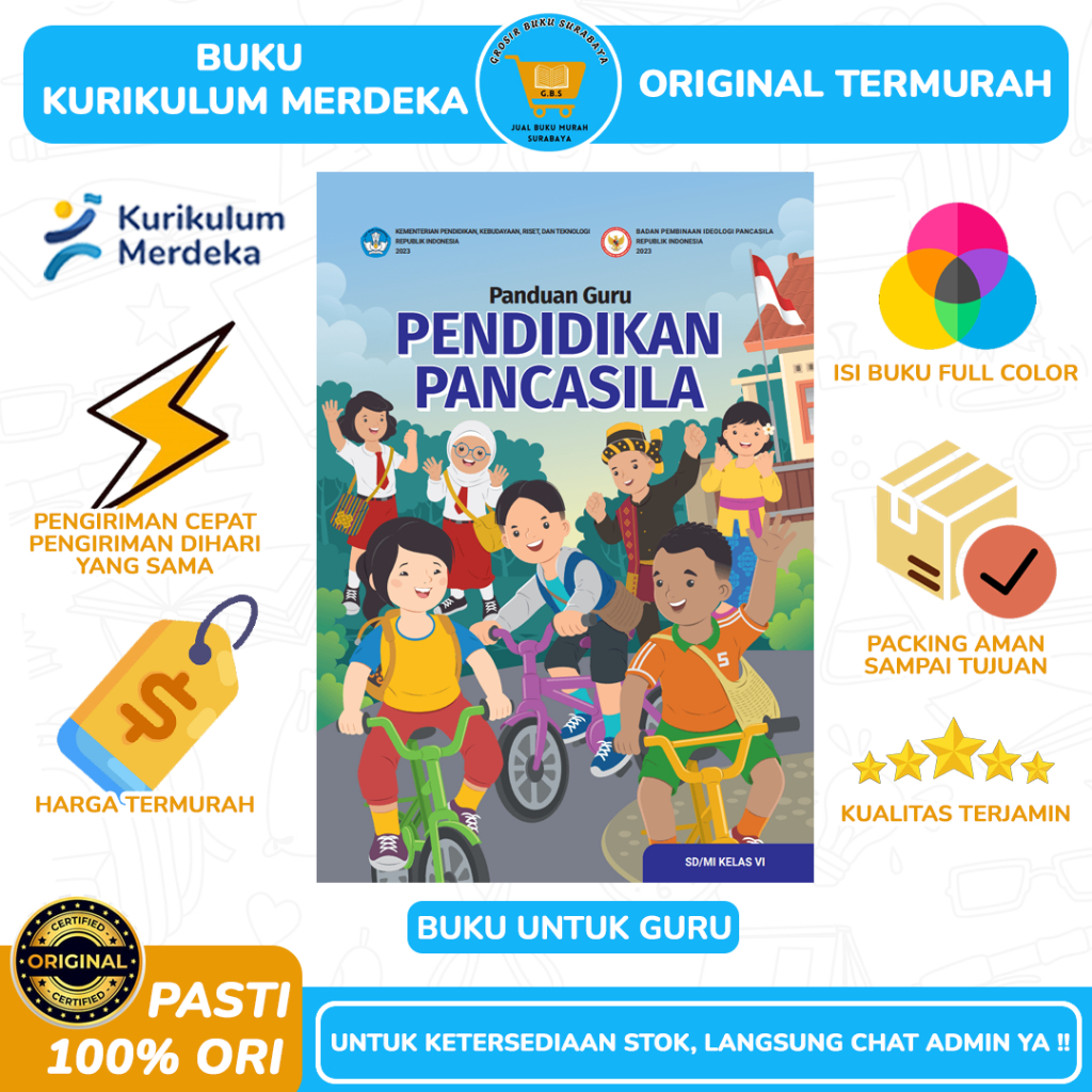 Jual Buku Panduan Guru Pendidikan Pancasila Kelas 6 SD - Buku Paket Kumer - Kurikulum Merdeka ...