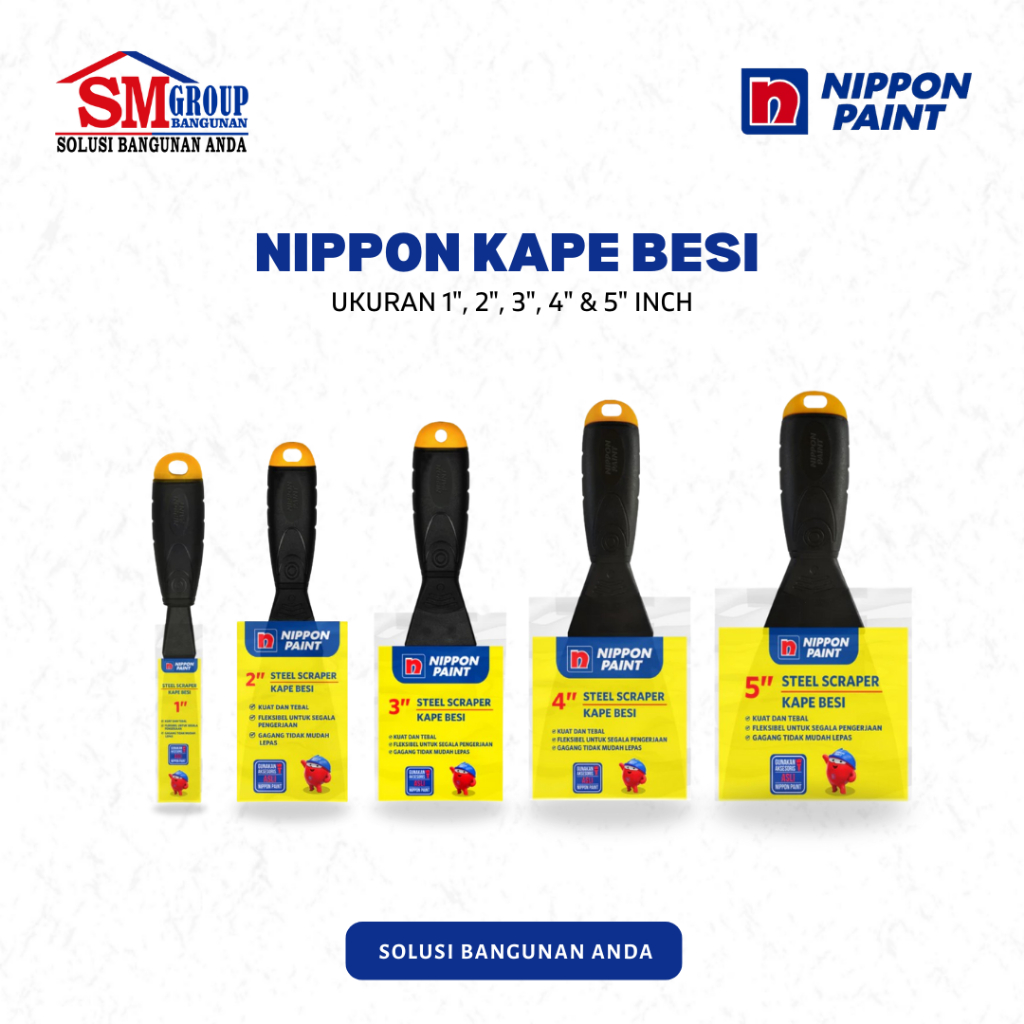 Jual KAPE BESI NIPPON PAINT ANEKA UKURAN / SKRAP / SCRAPER / KAPE ...