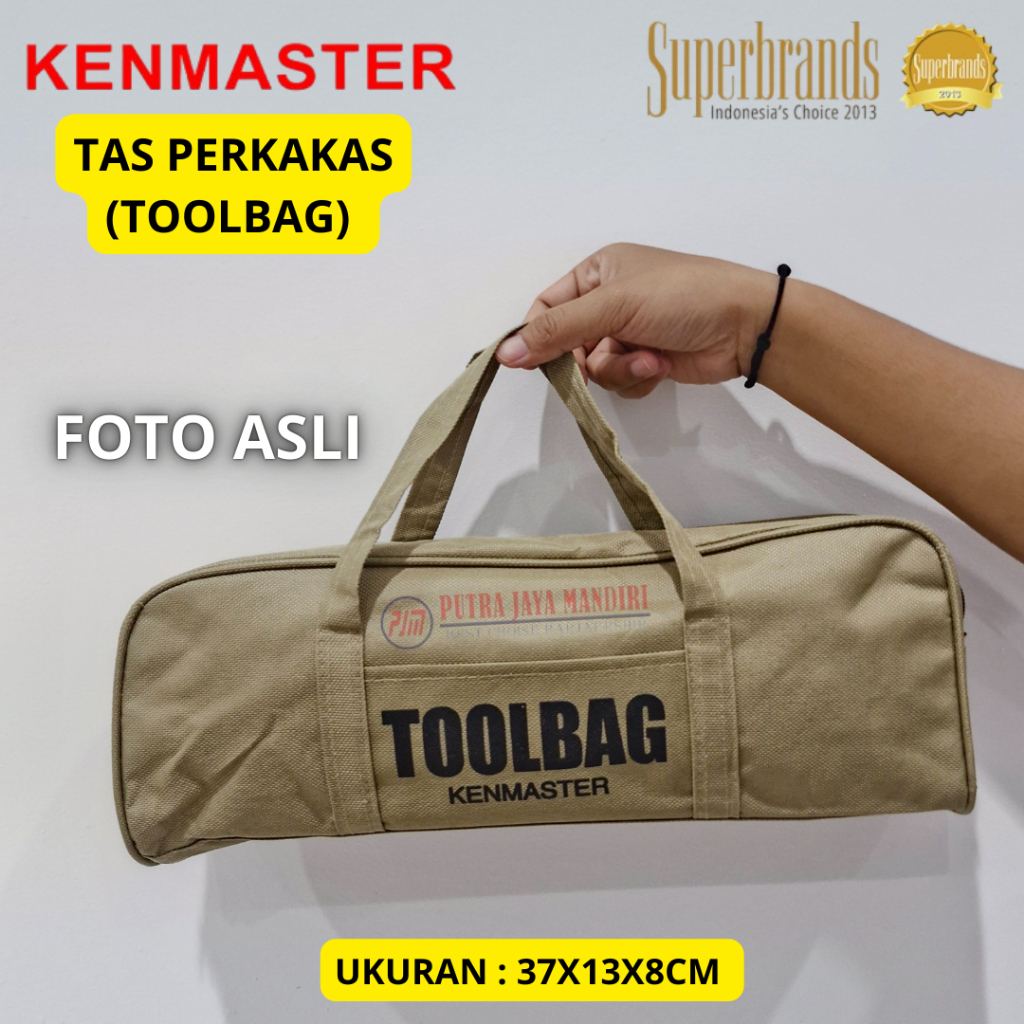 Jual Kenmaster Tas Perkakas Tool bag Bahan Kanvas Warna Coklat ...