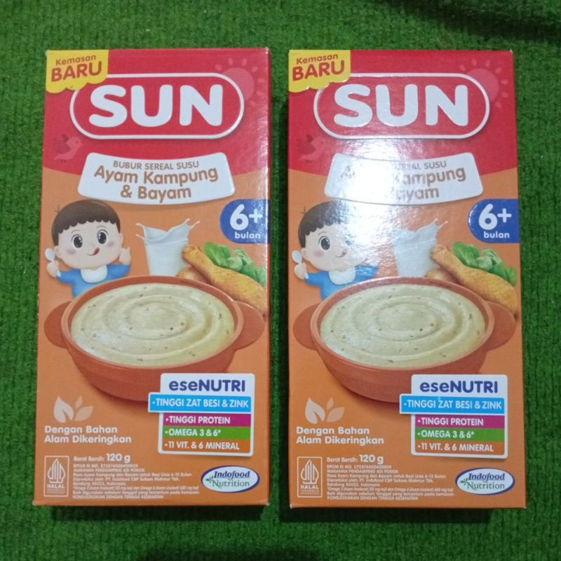 Jual SUN Bubur Sereal Susu 6+ Nett 120g kemasan kotak | Shopee Indonesia