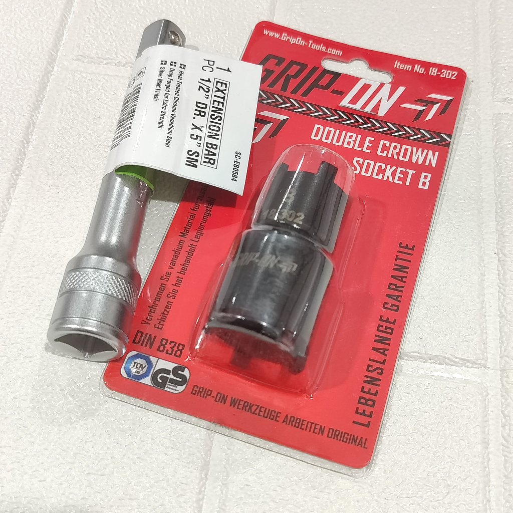 Jual SET KUNCI MAHKOTA // DOUBLE CROWN SOCKET untuk menahan / membuka kopling motor honda dll ...