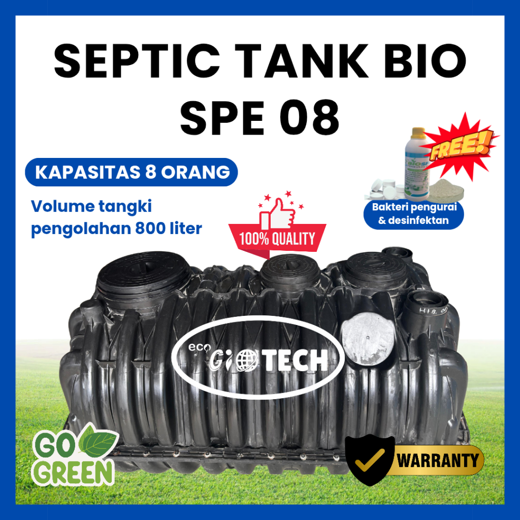 Jual Septic Tank Bio SPE 08 Plastik HDPE 8 Orang 800 Liter | Biotech ...