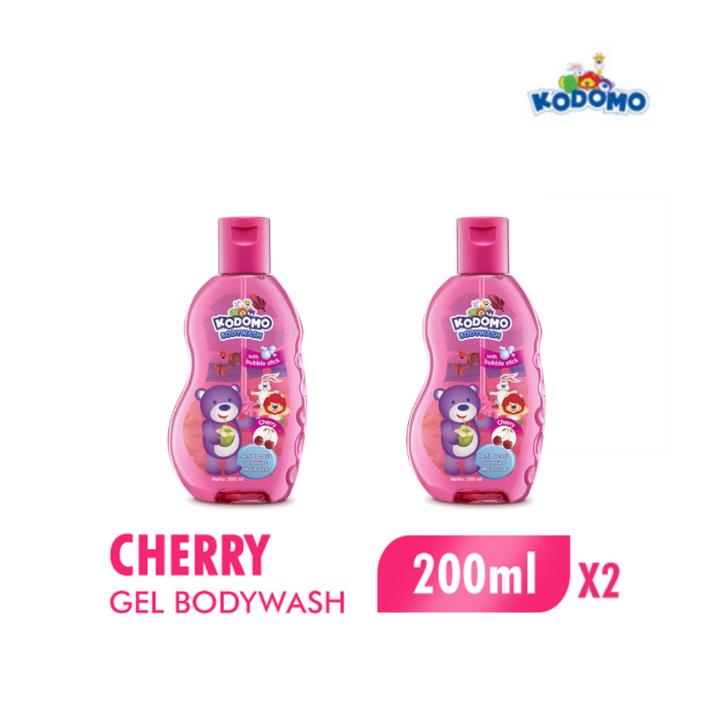 Jual Kodomo Bodywash Gel Cherry Botol 2 x 200 mL | Shopee Indonesia