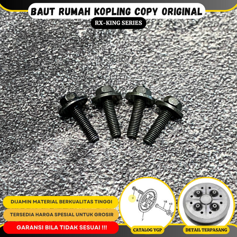 Jual Baut Baud Per Kaki 4 Rumah Kopling Motor Yamaha RX KING RXK RXS ...