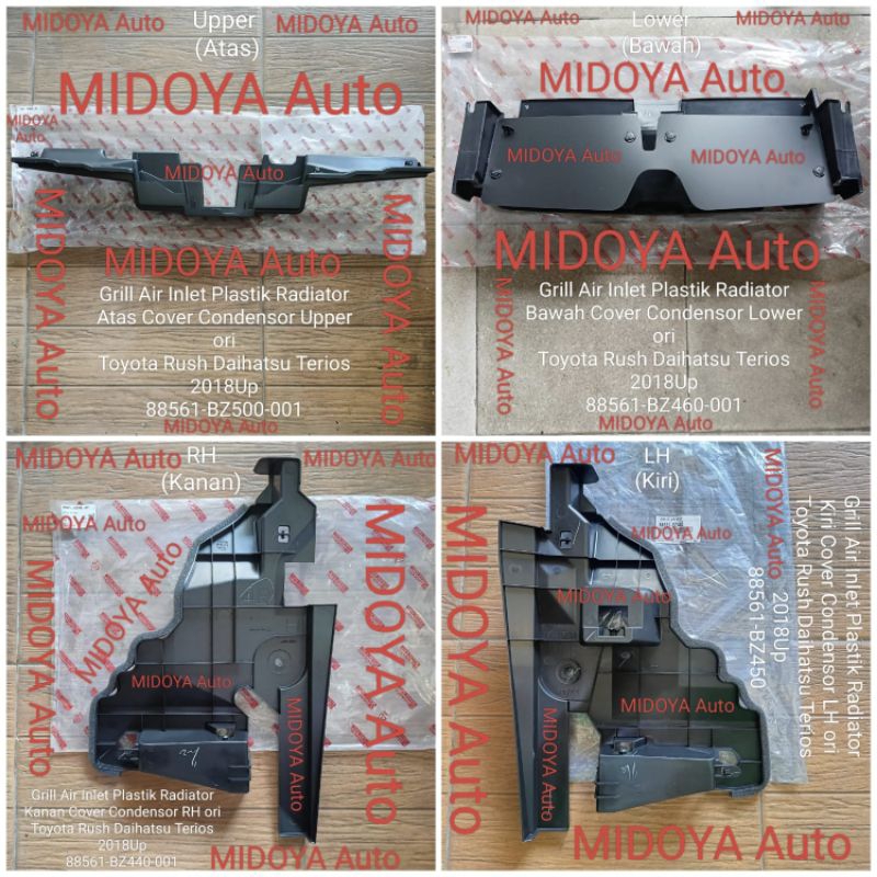 Jual Grill Air Inlet Plastik Radiator Cover Condensor Upper + Lower ...