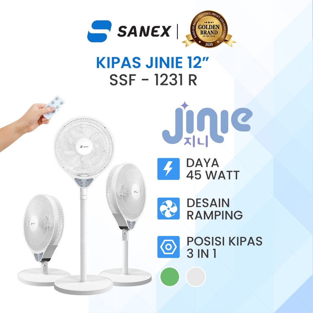 Jual SANEX Jinie Series Kipas Angin Standing Berdiri 3in1 12 Inch SSF ...