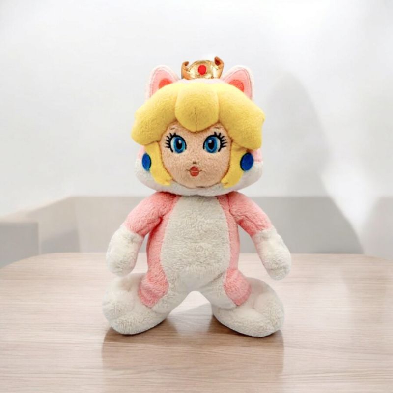 Jual Boneka Game Plush Super Mario Bross process Peach Cat San Ei All ...