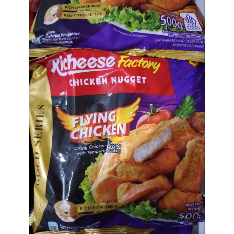 Jual Richeese Chicken Nugget Crunchy Bubble Crumb | Flying Chicken 500 ...