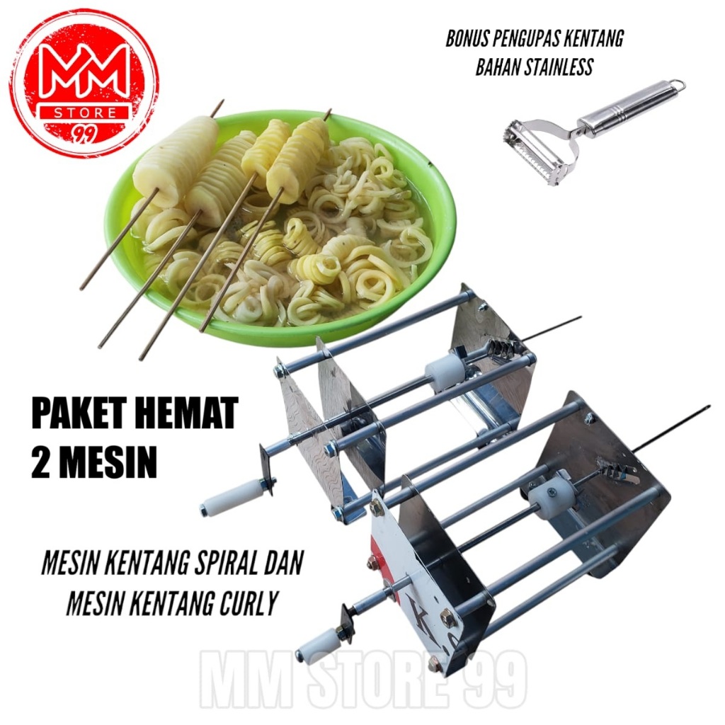 Jual Mesin Kentang Spiral dan Kentang Curly Bahan Stainless - Potato ...
