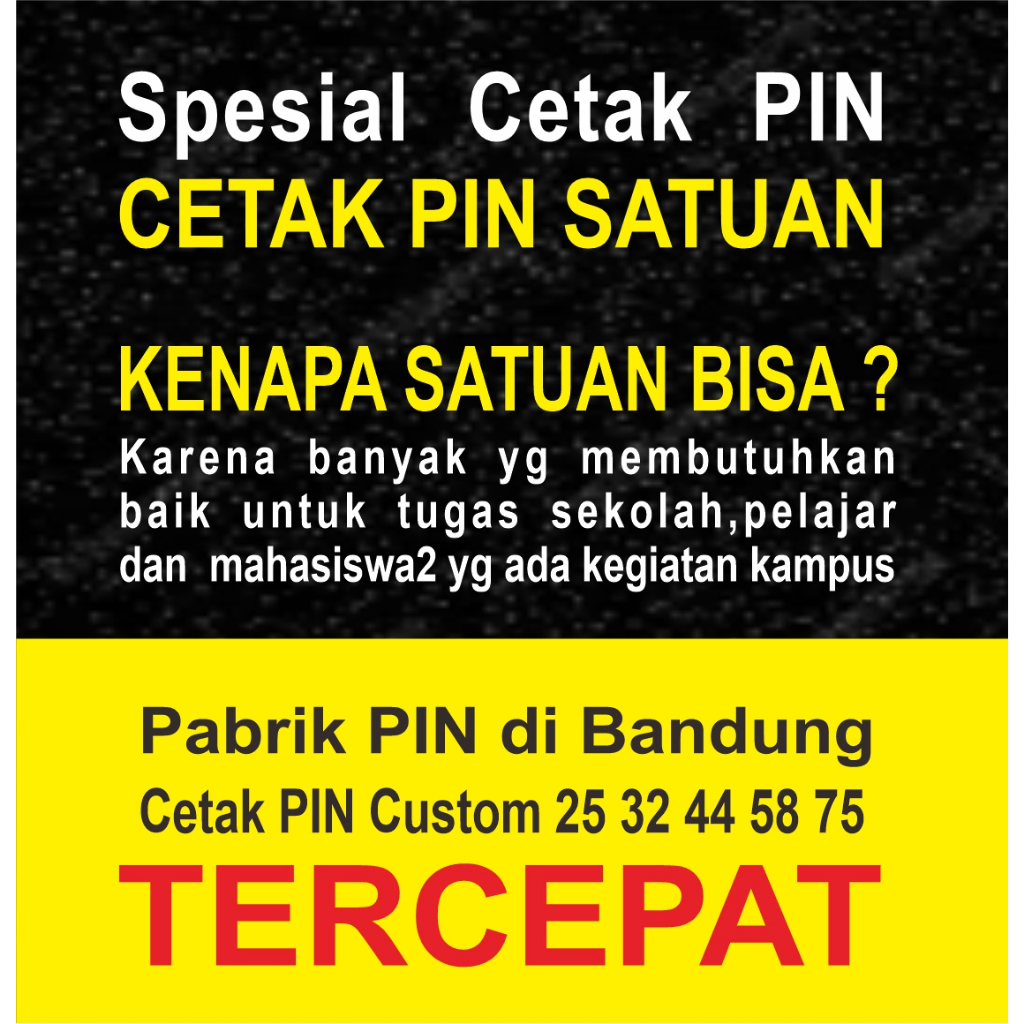 Jual SATUAN BOLEH, CETAK PIN CUSTOM 25 mm 44 mm dan 58 mm, Pin Peniti ...