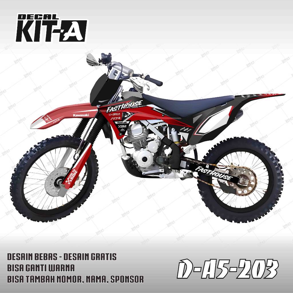 Jual Decal Stiker Klx Gordon Sticker Custom Motor KLX 150 Gordon Full ...