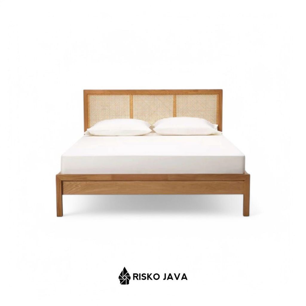 Jual Dipan Kayu Jati Minimalis / Ranjang Dipan Kombinaso Rotan / Rangka ...