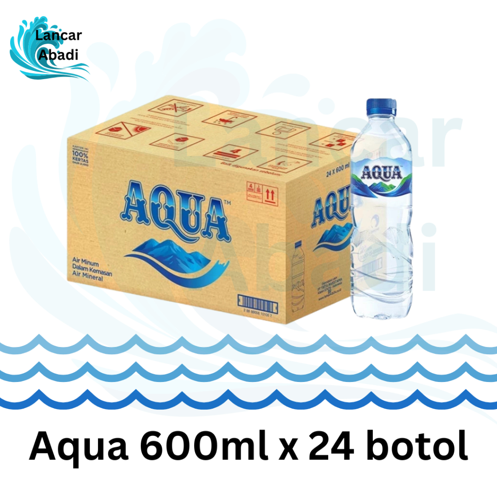 Jual Aqua Botol 600ml isi 24 (1box) Air Minum Mineral | Shopee Indonesia
