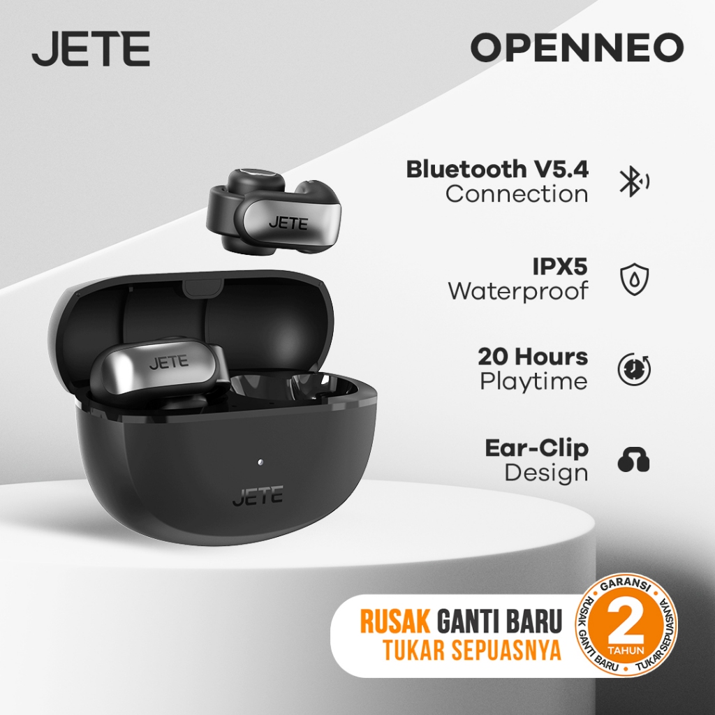 Jual JETE OpenNeo Open Ear OWS Clip Headset Lari dan Kerja Bluetooth 5. ...