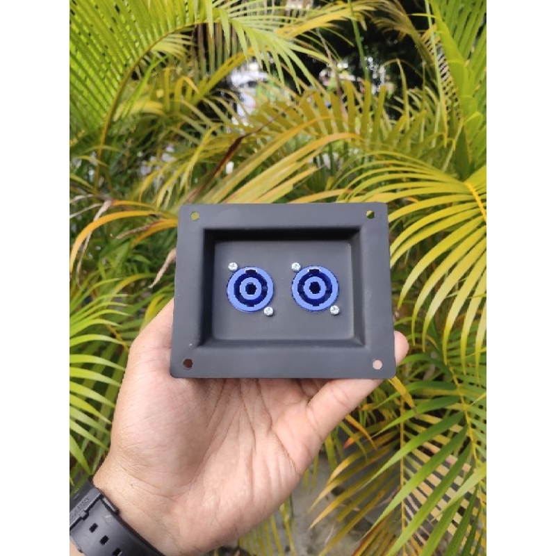 Jual Panel Plat Speakon + Soket Speakon Biru Terminal Spikon Speaker 2 ...