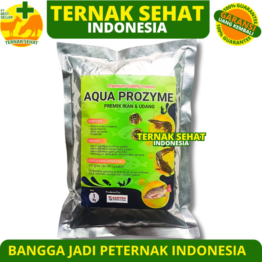 Jual AQUA PROZYME 1 KG - Multivitamin Lengkap Untuk Pertumbuhan Ikan ...