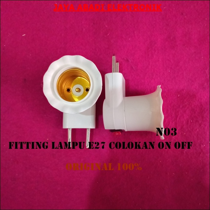 Jual N03 RUMAH LAMPU COLOK LISTRIK SAKLAR ON OF OFF FITTING E27 SWITCH ...