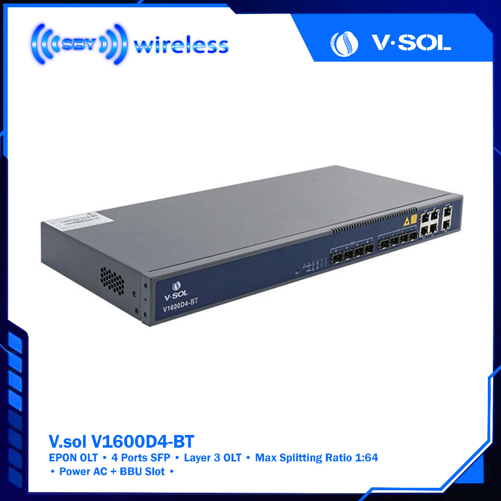 Jual V.SOL EPON OLT V1600D4-BT (Non SFP) 4 Port EPON OLT Layer 3 AC + DC VSOL | Shopee Indonesia