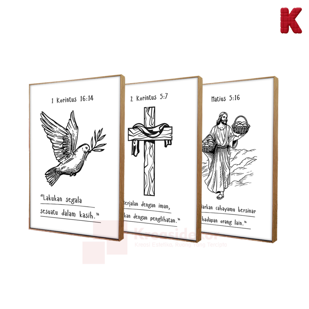 Jual Kreasidekor Bingkai Frame Walnut Dekorasi Dinding Rohani Kristen ...