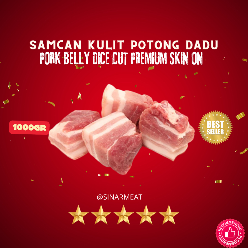 Jual DAGING BABI SAMCAN POTONG DADU/PORK BELLY DICE CUT PREMIUM 1KG ...