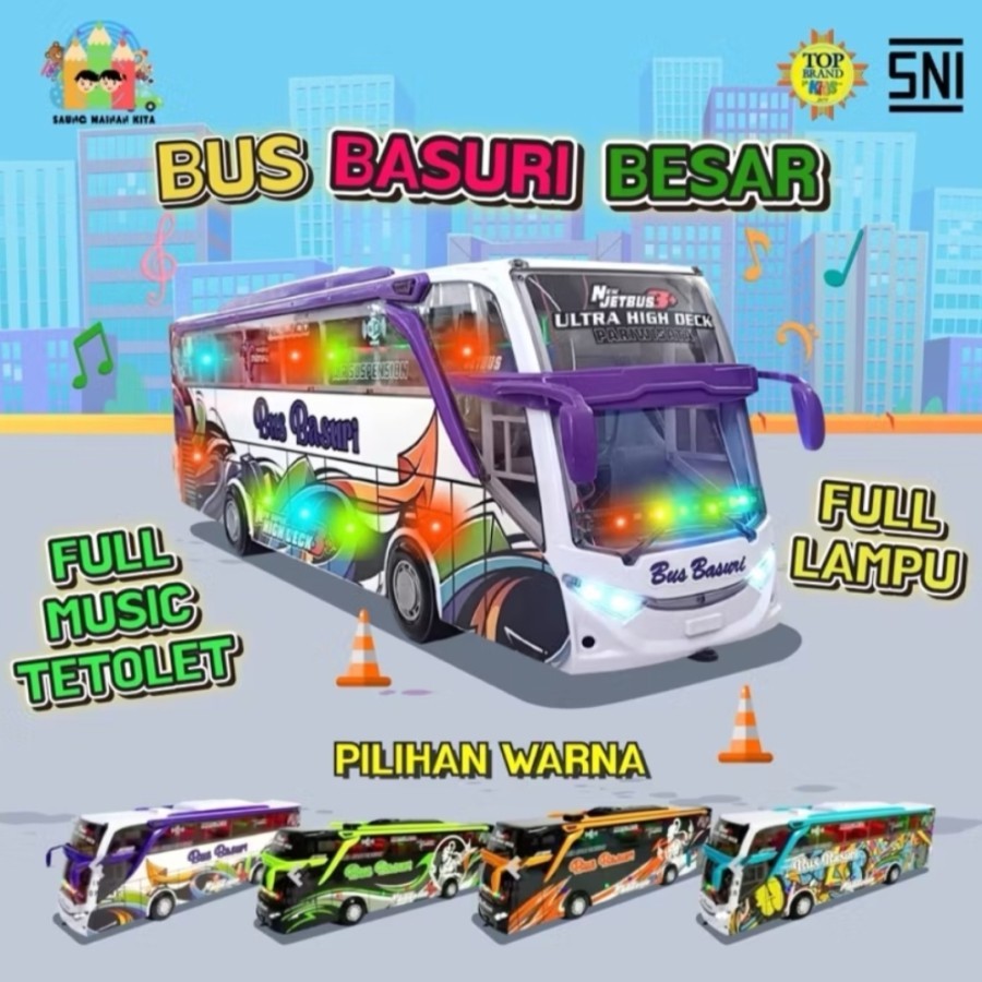Jual HOKYLEE-MAINAN MOBIL BUS BASURI JUMBO!!!MAINAN MINIATUR BUS OLENG ...