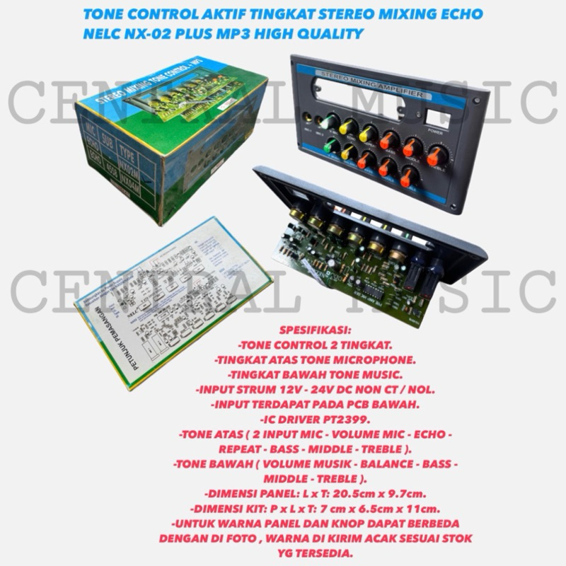 Jual TONE CONTROL AKTIF TINGKAT STEREO MIXING ECHO NELC NX-02 PLUS MP3 HIGH QUALITY | Shopee ...