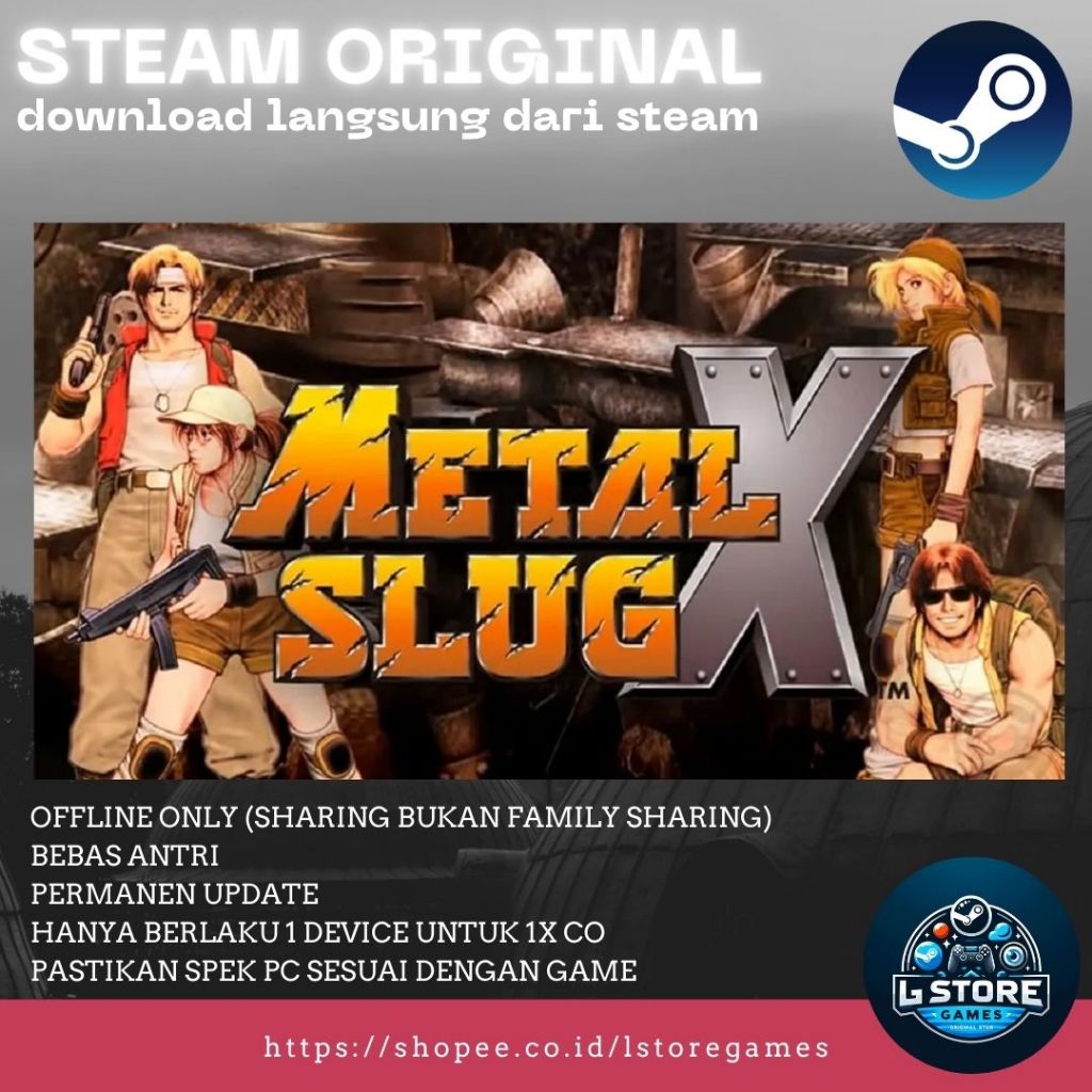 Jual METAL SLUG X PC Sharing Original Offline | Shopee Indonesia