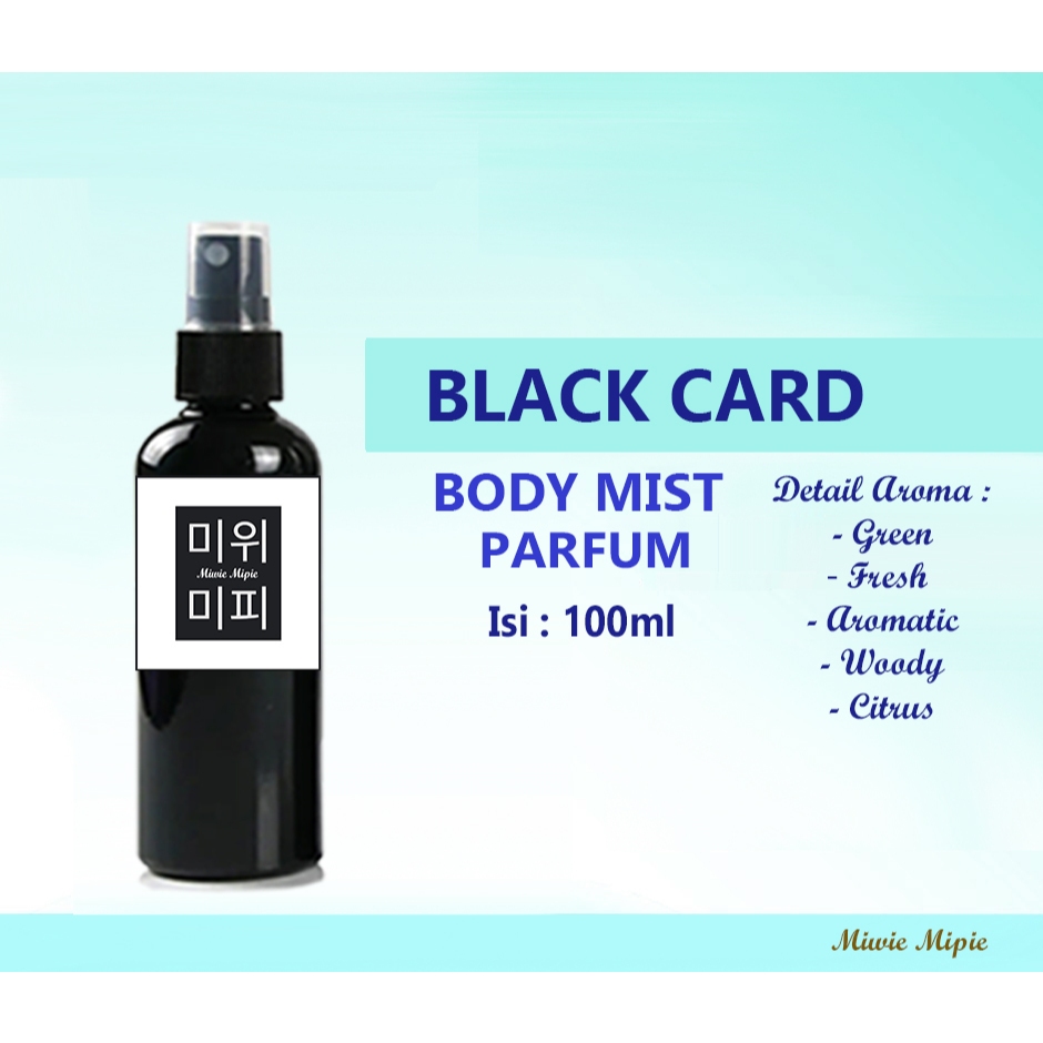 Jual [MiePie] Parfum Black Card | Aroma Fresh Sporty | Parfum Body Mist ...