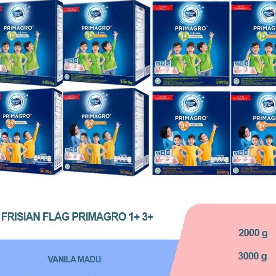 Jual Frisian Flag Primagro 1+ 3+ Vanila Madu 2000 g 3000 g | Shopee ...