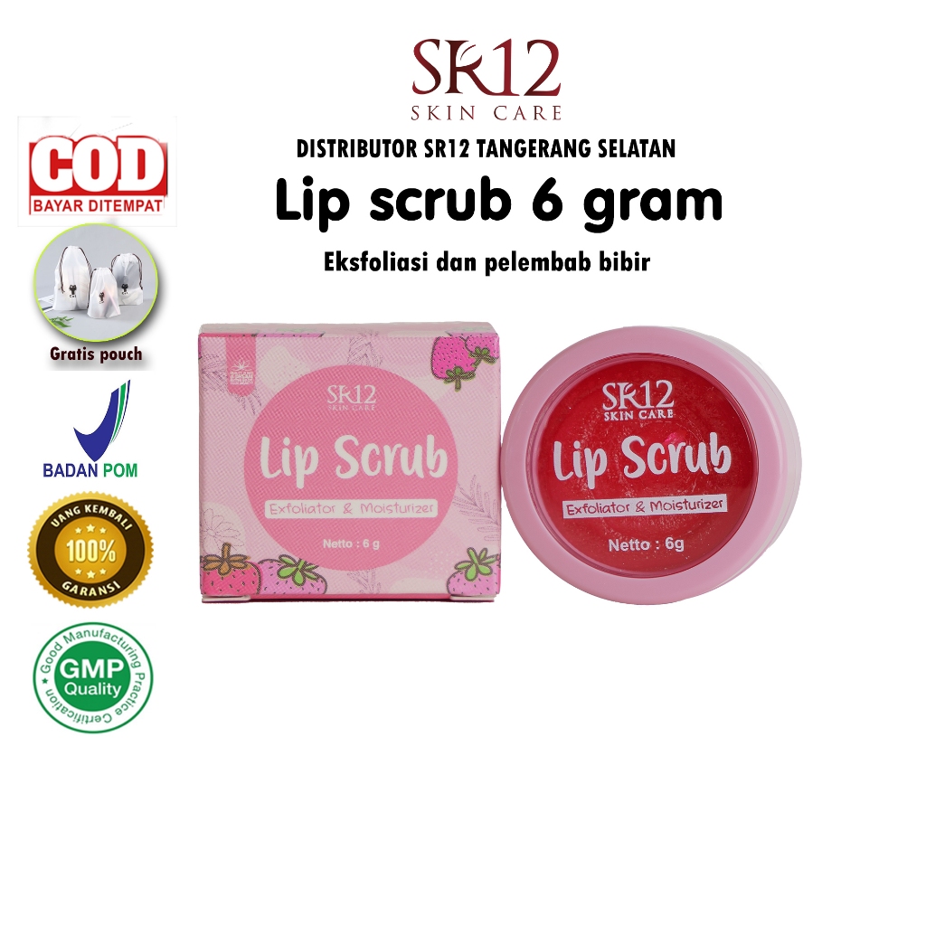 Jual SR12 Lip scrub bibir eksfoliasi Exfoliator dan moisturizer 6 gram ...
