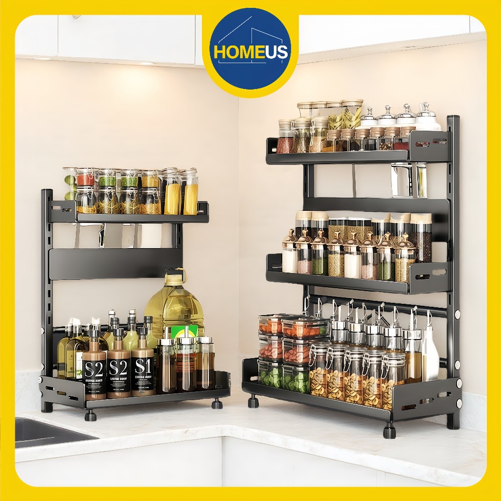 Jual Homeus Rak Bumbu Dapur Stainless Steel Rak Bumbu Rak Dapur ...