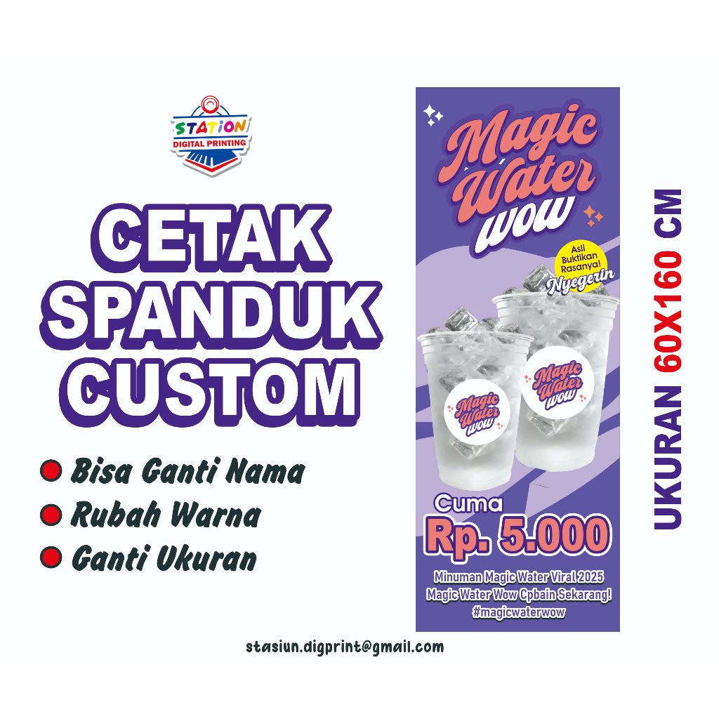 Jual Spanduk Minuman Viral Magic Water Wow | Shopee Indonesia
