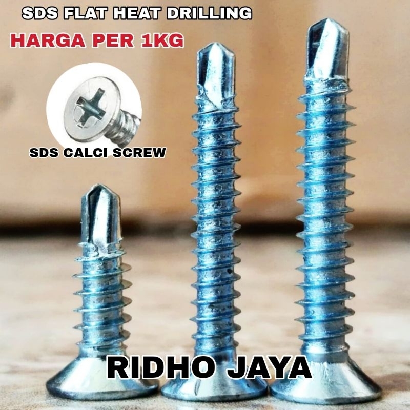 Jual [ Harga 1000Gram ] 1KG Skrup Roofing SDS FH 8x19 / 8x25 Baut Baja ...