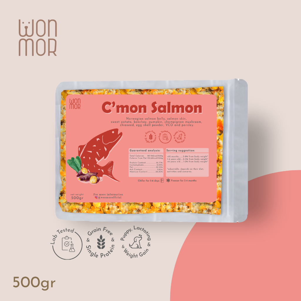 Jual C'mon salmon - dog cooked food | Wonmor (makanan anjing / pet food ...