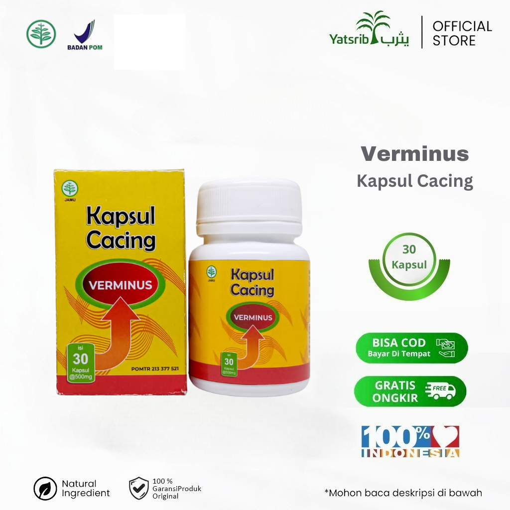 Jual VERMINUS - Kapsul Ekstrak Cacing BPOM Membantu Mengobati Thypes ...
